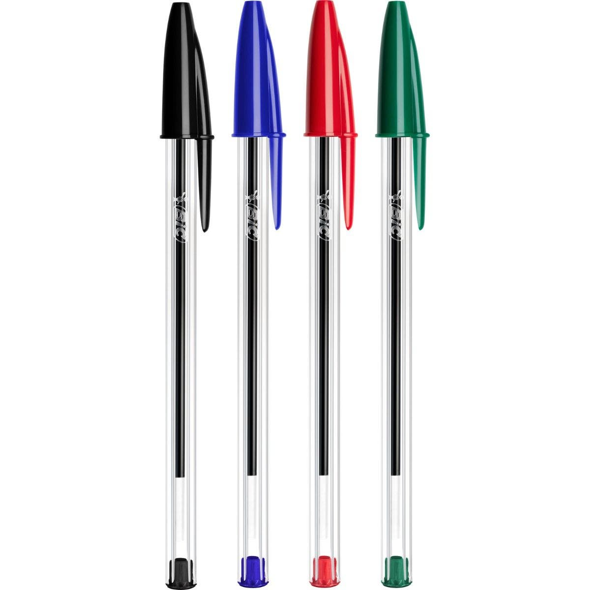 BIC Cristal Original Stylos-Bille Pointe Moyenne (1,0 mm) - Couleurs ...