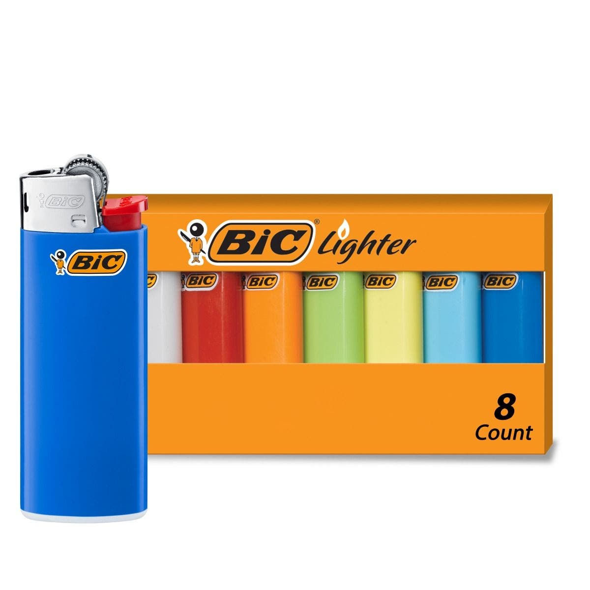 BIC Mini Lighters, Assorted, 8 Pack
