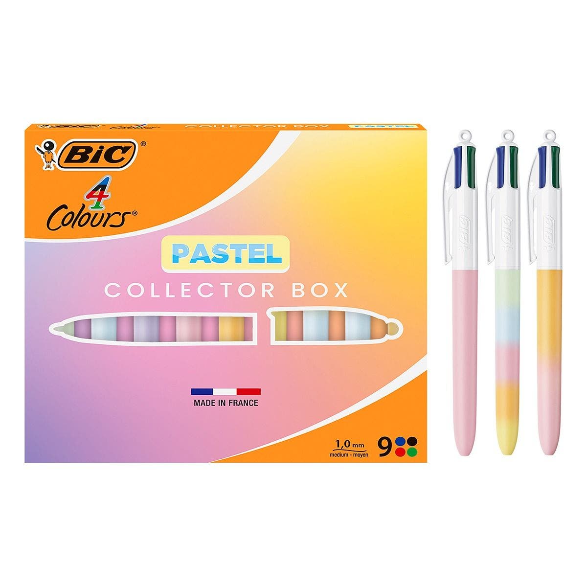 Collection Pastel BIC 4 Couleurs - 9 stylos-bille BIC
