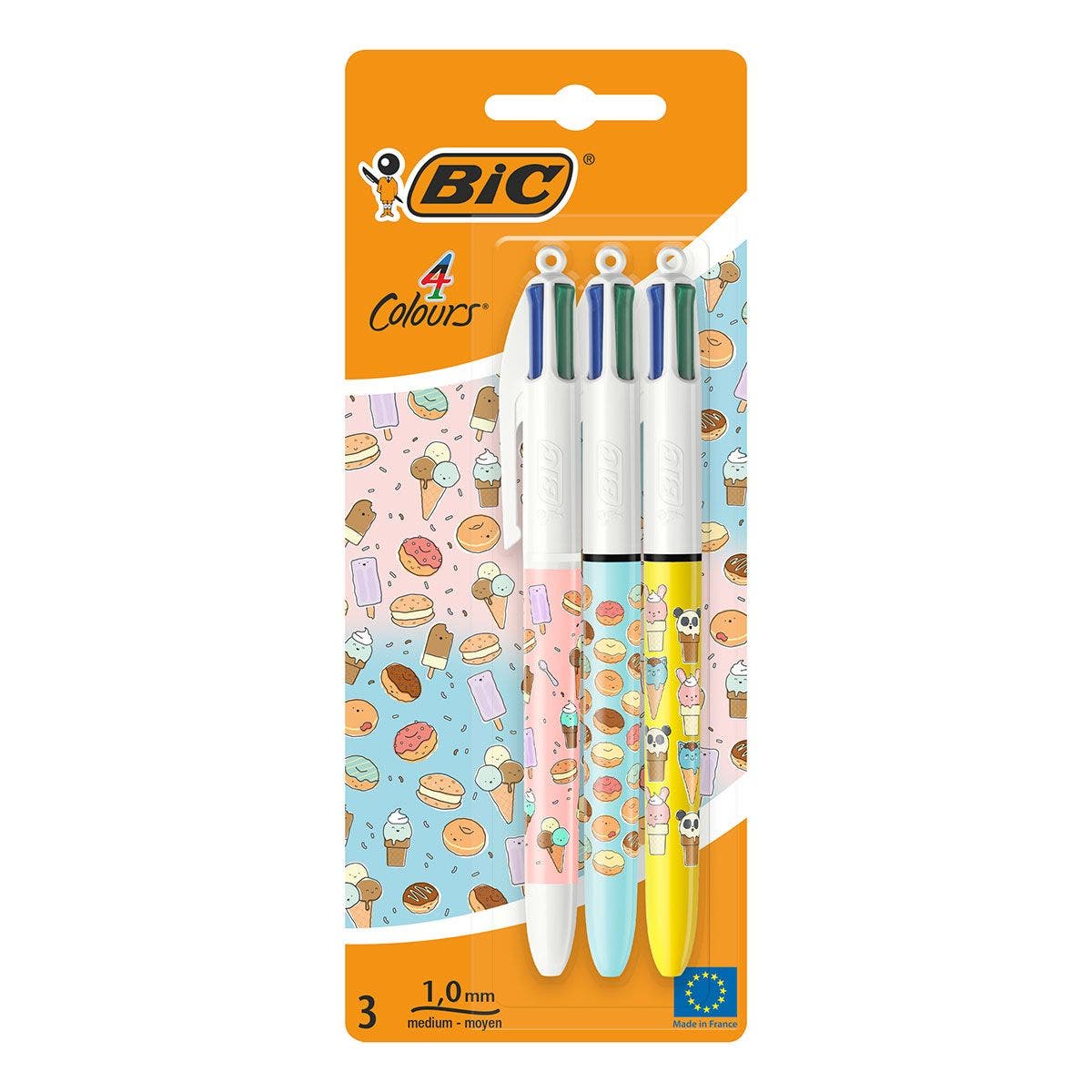 BIC 4 Couleurs Décors Stylo-bille Série Cute Food BIC