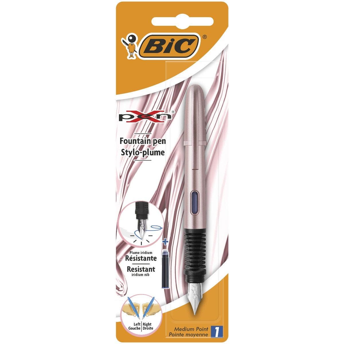 Stylo-plume BIC Xpen Chrome Rechargeable Rose BIC