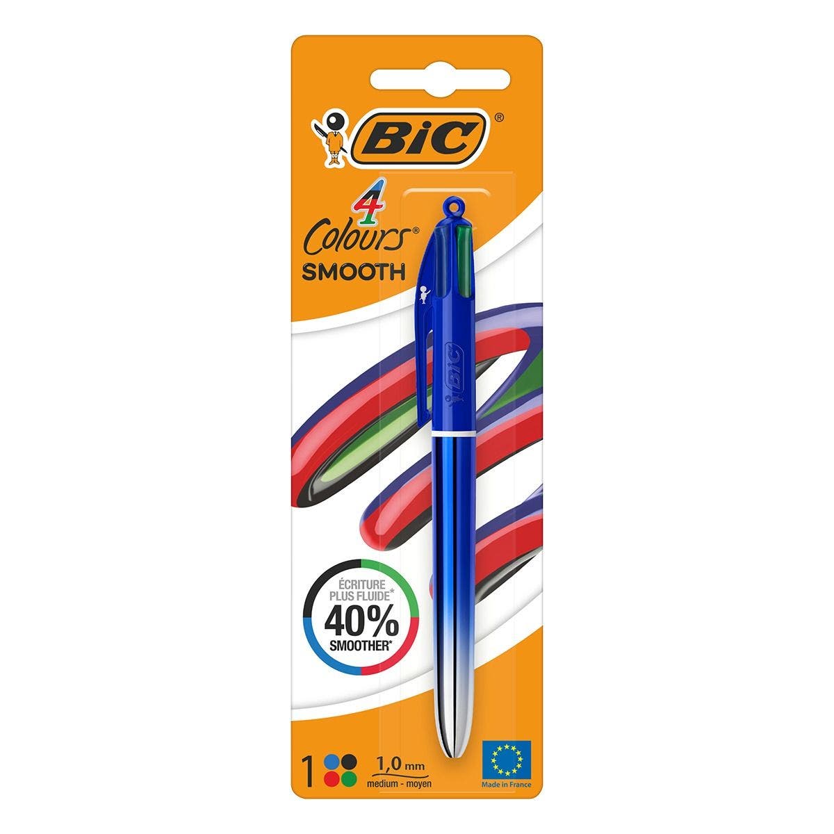 Stylo BIC 4 Couleurs Smooth x1 BIC