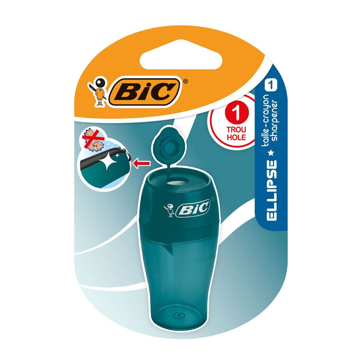 BIC Ellipse Taille-Crayons 1 Trou - Vert, Rose ou Bleu (Sans Choix ...