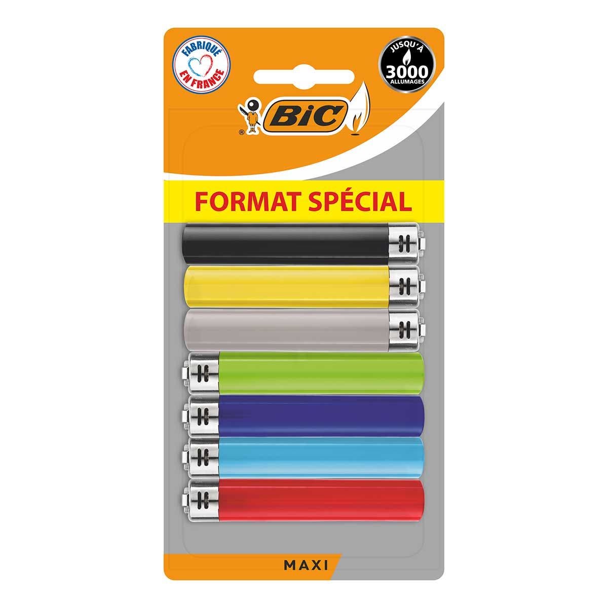 BIC Maxi Briquets à Pierre - Couleurs Assorties, Blister Format Spécial ...