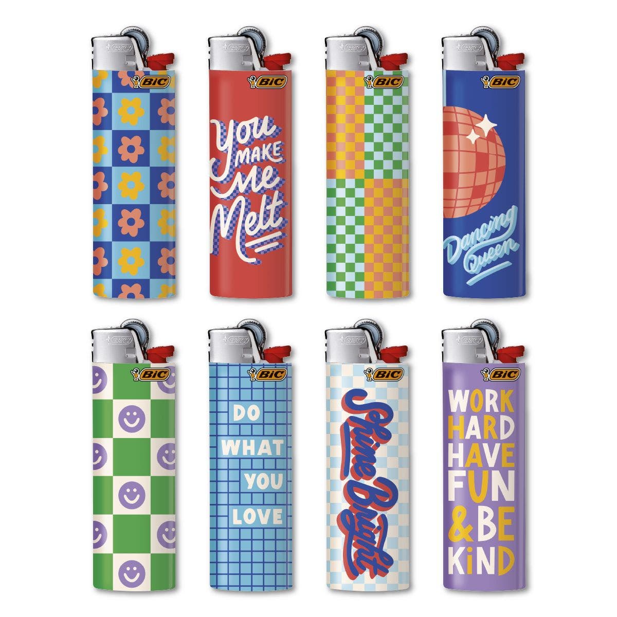 Collection BIC Maxi Briquets - CHECKERED by Studio Jonesie BIC