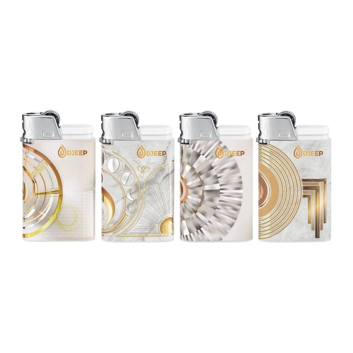 DJEEP Pocket Lighters, ELEGANT Collection, 4 Count Pack - BIC
