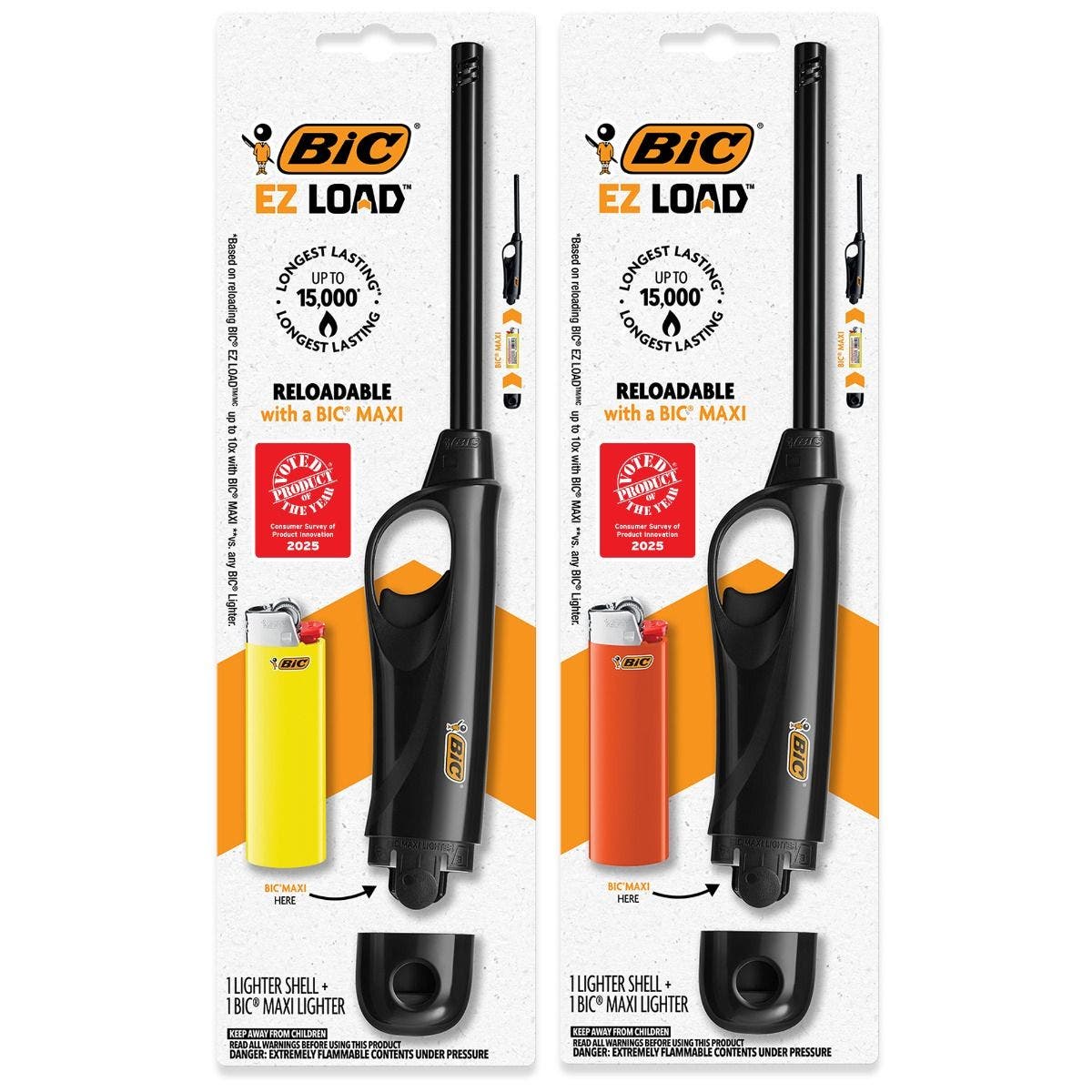 BIC EZ LOAD Lighter Starter Kit, 2-Pack - BIC