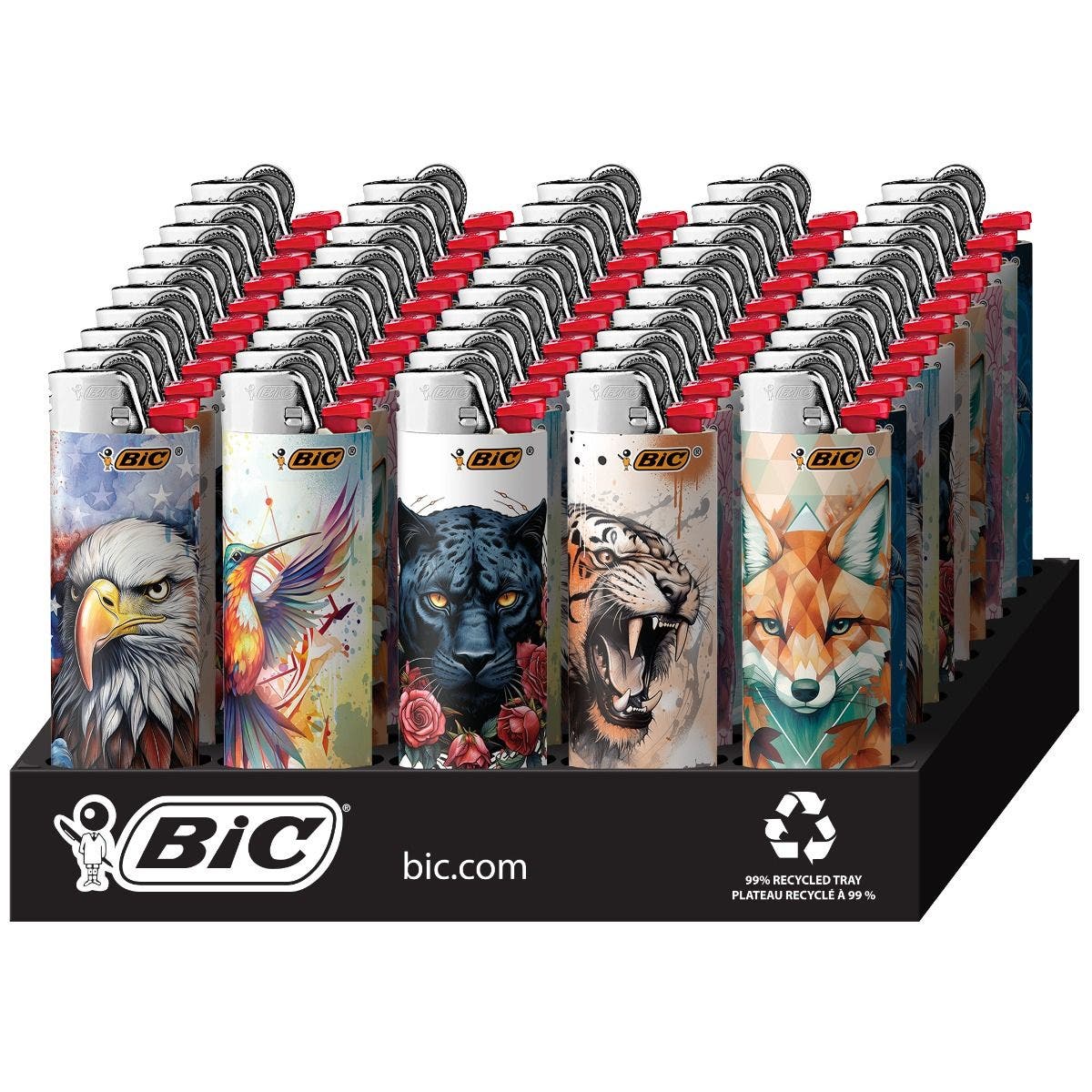 BIC Special Edition Tattoos Series Lighters, 50-Count Tray - BIC