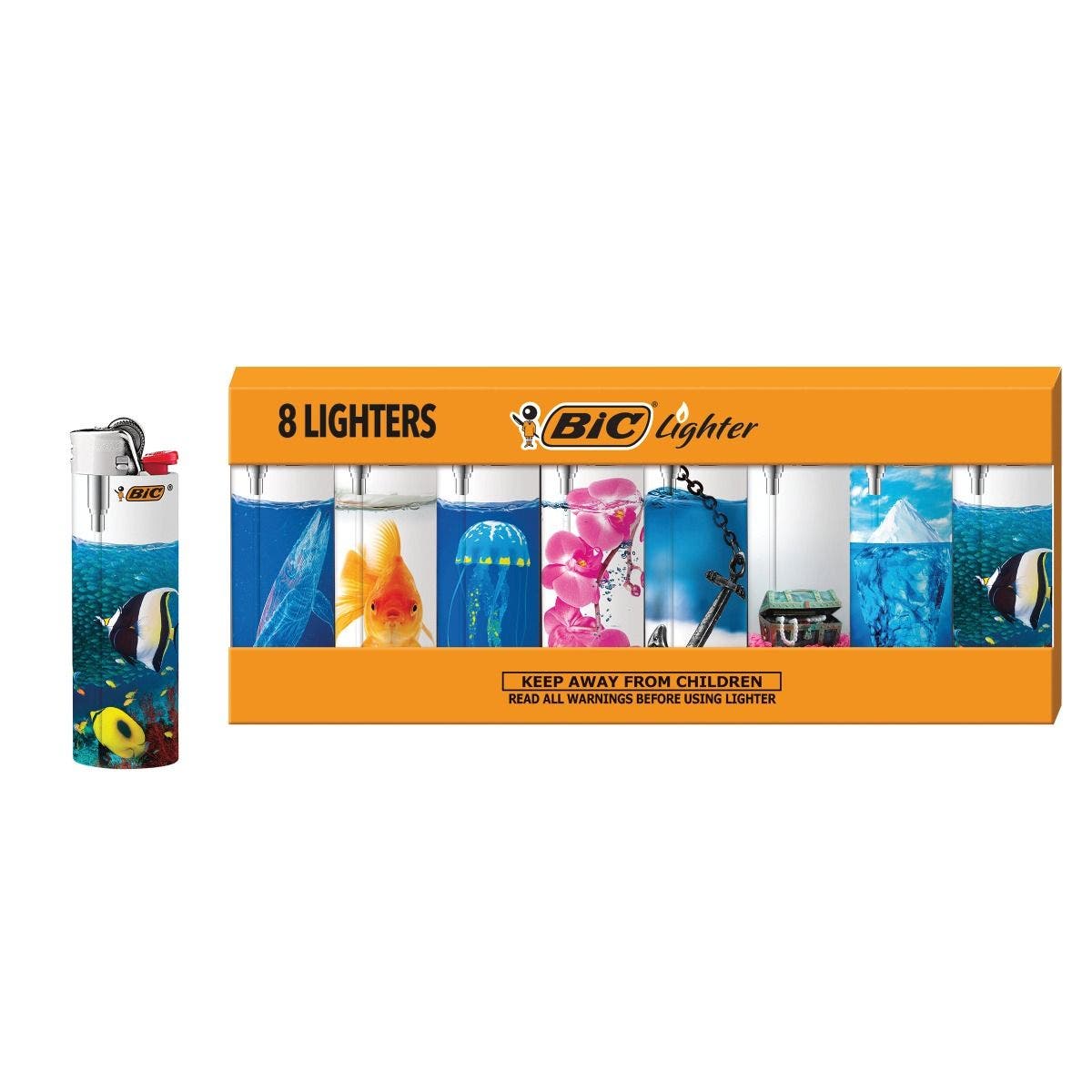 BIC Maxi Pocket Lighter, Special Edition What's Inside Series, 8 Count ...