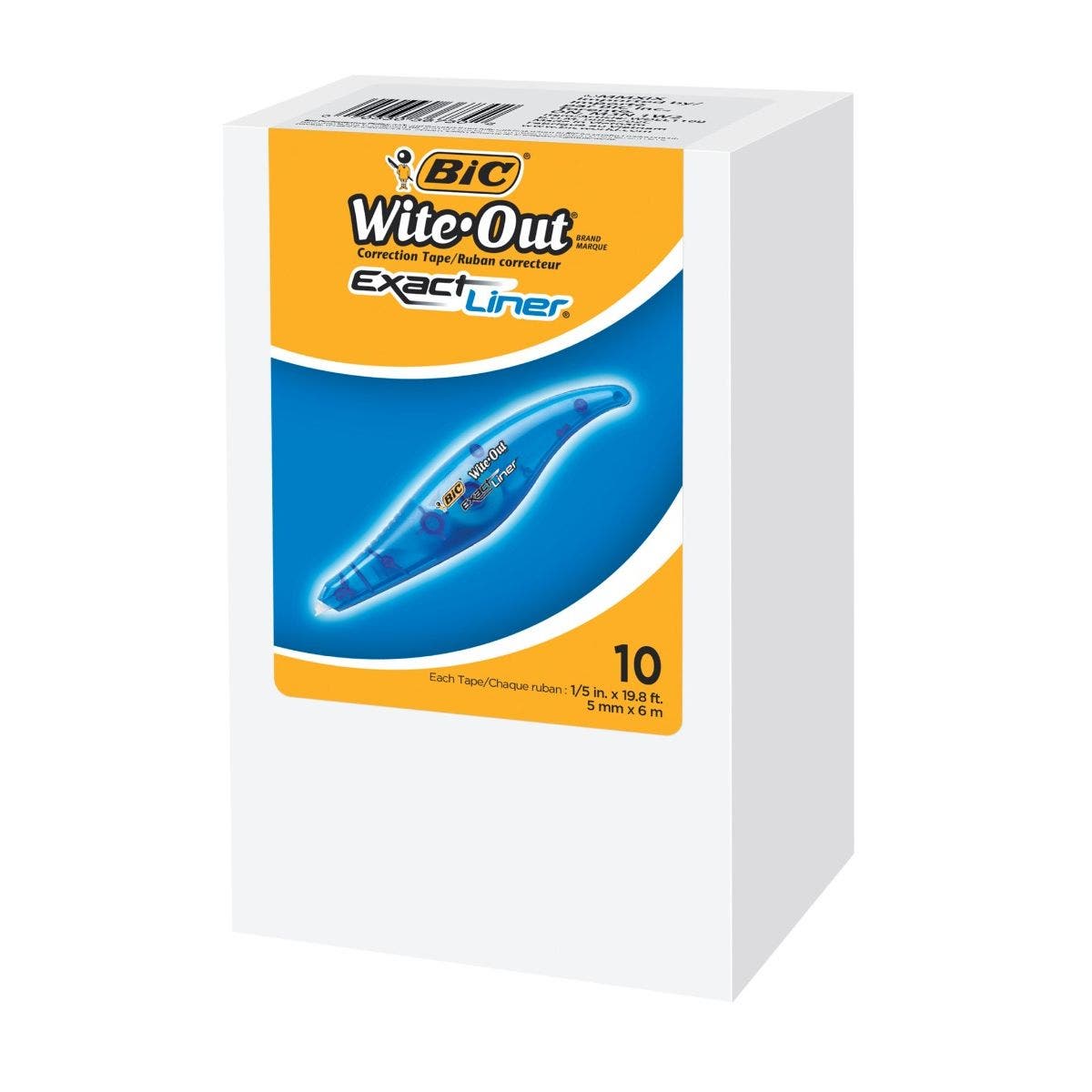 BIC Wite-Out Exact Liner Correction Tape, 10-Count Pack - BIC