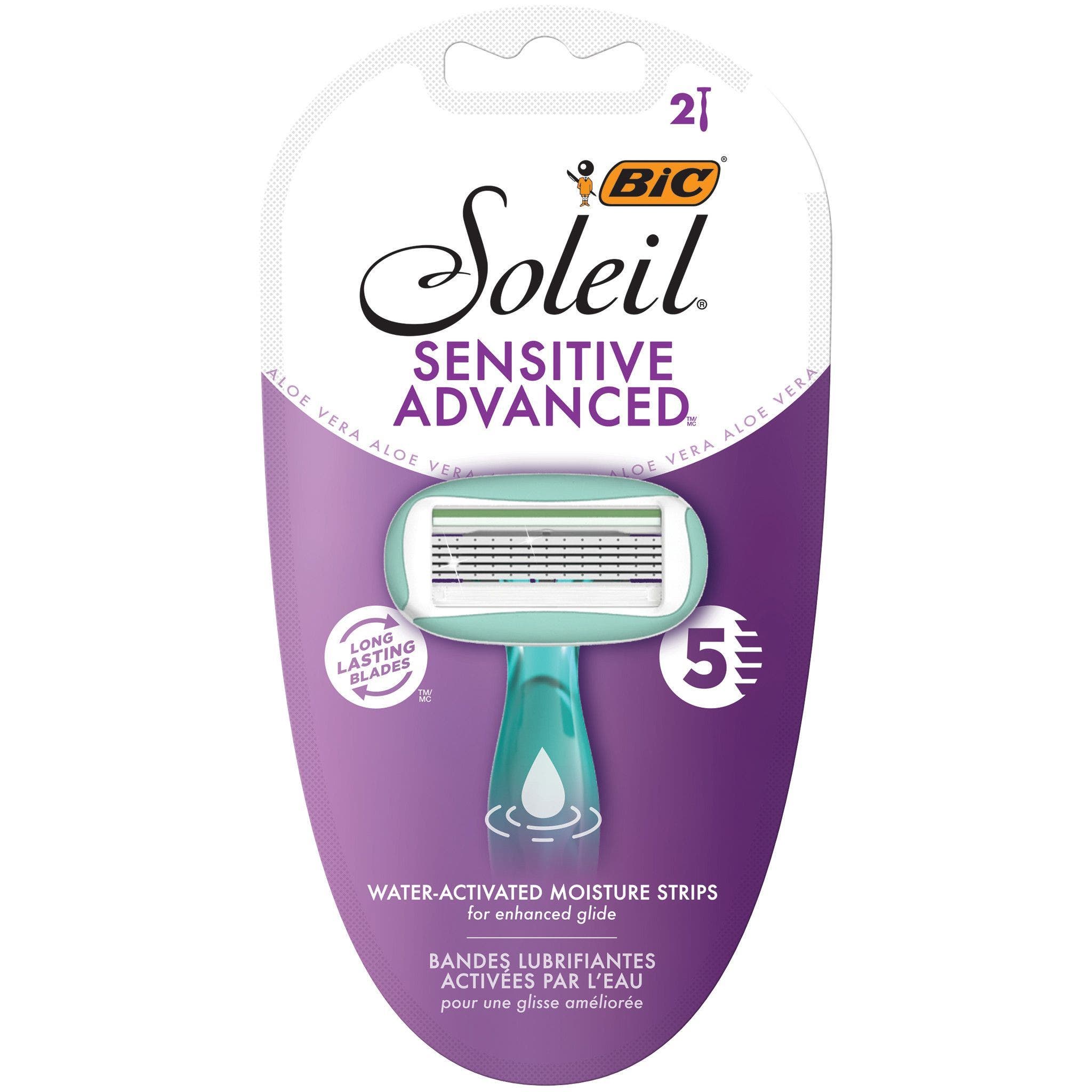 BIC Soleil Sensitive Advanced Disposable Women s Shaving Razors 2 Count
