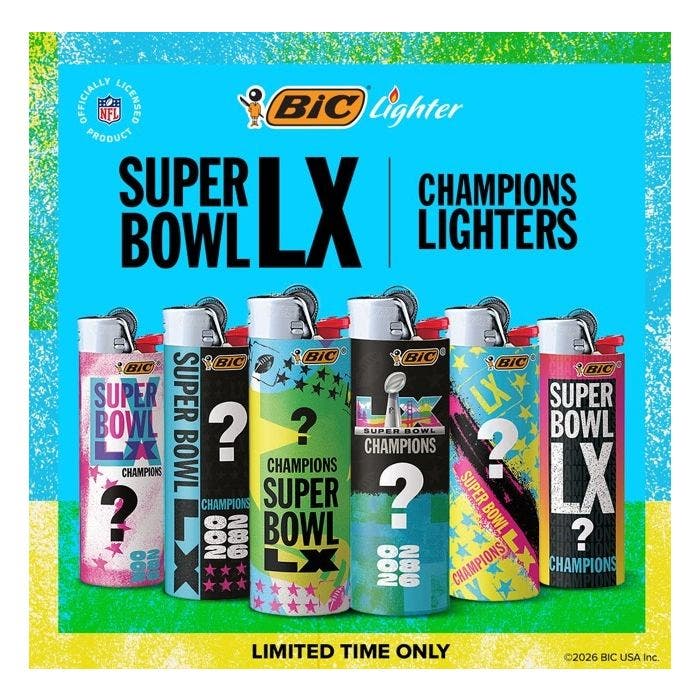 BIC Special Edition Super Bowl LX Champions Series Lighters, 6 Count ...